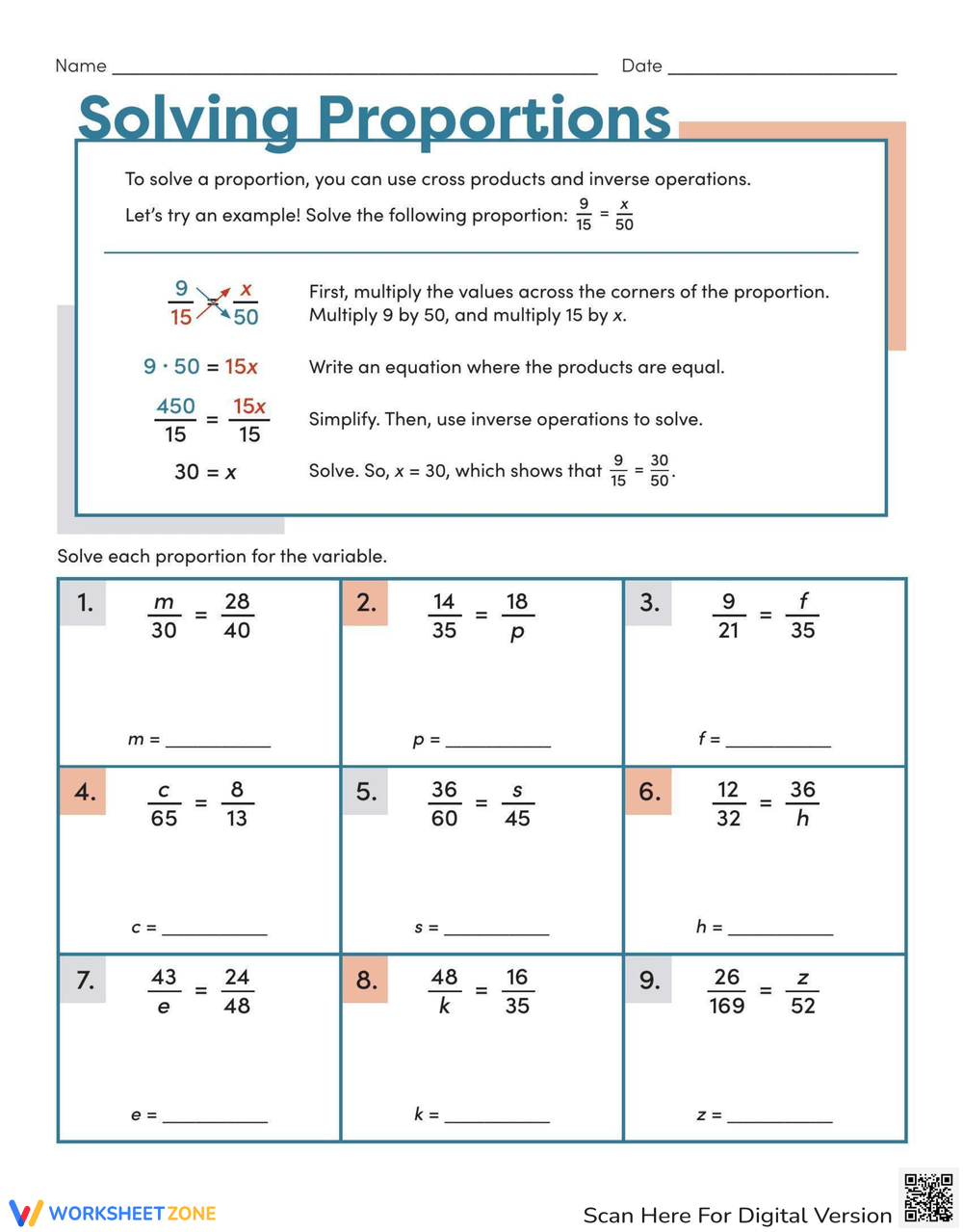 Free Printable Proportion Worksheets - Printable Worksheets