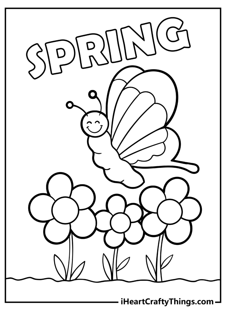 Free Printable Spring Coloring Worksheets - Printable Worksheets