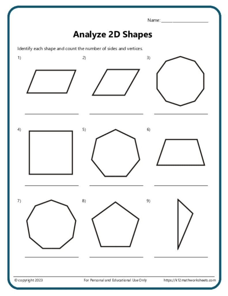 Free Printable Grade 2 Geometry Worksheets - Printable Worksheets