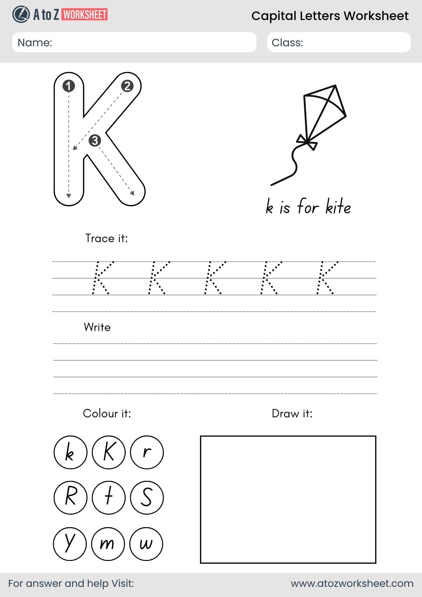 Free Printable Capital Letter Worksheets - Printable Worksheets