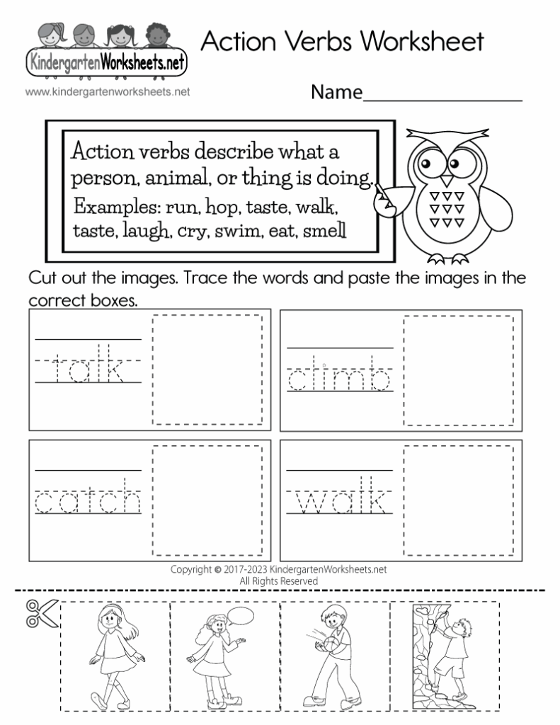 Free Printable Worksheets On Action Verbs - Printable Worksheets