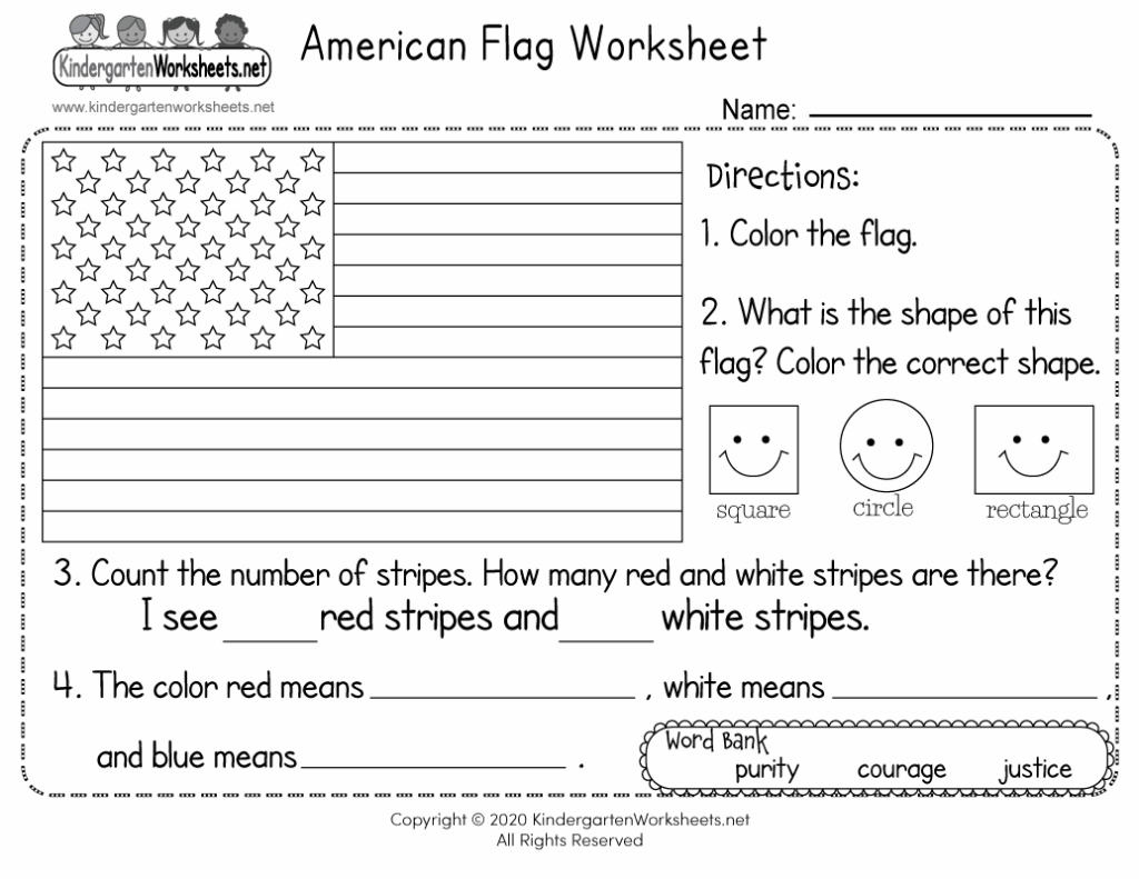 Free Printable Flag Day Worksheets - Printable Worksheets