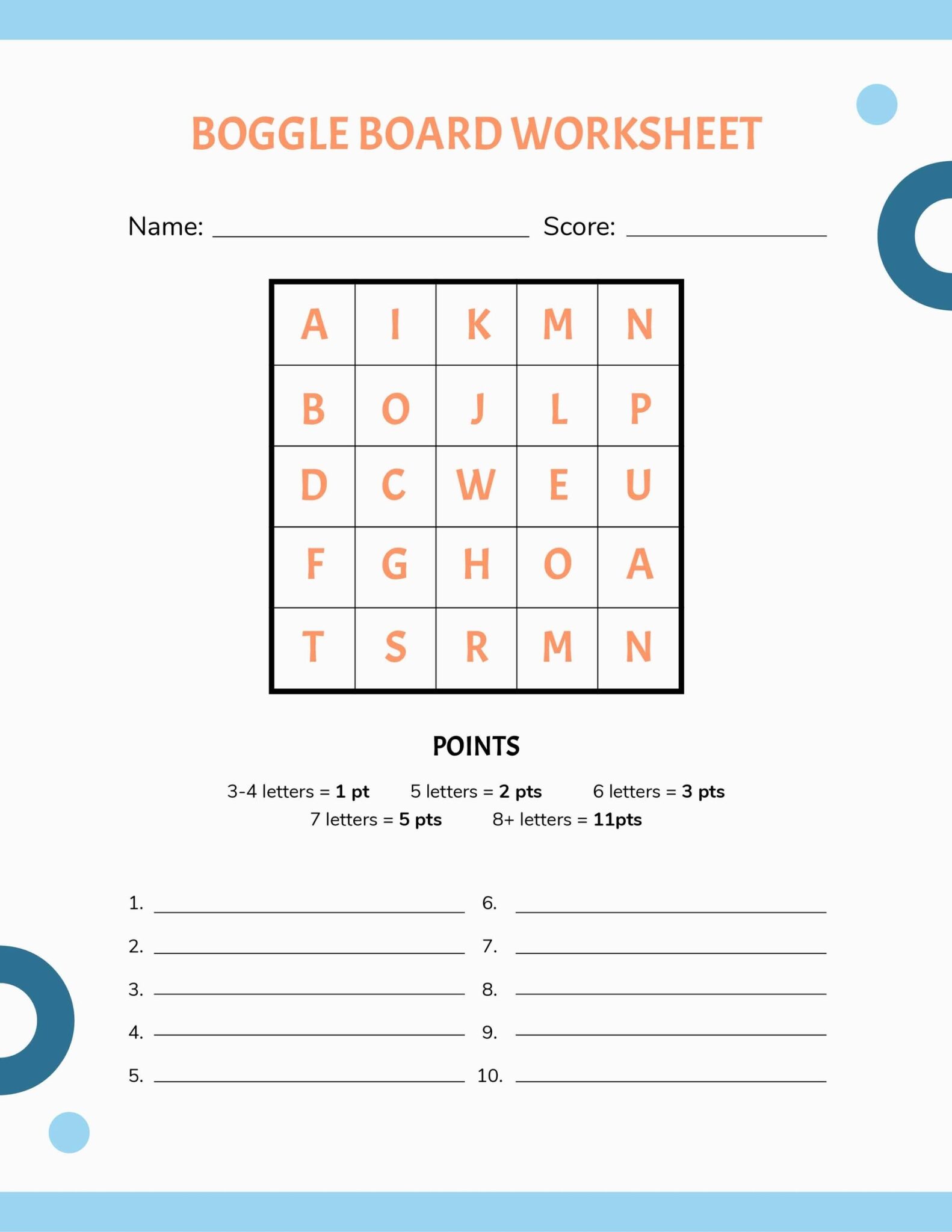 Pdf Free Printable Boggle Worksheets - Printable Worksheets