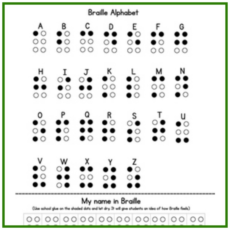 Free Printable Braille Worksheets - Printable Worksheets