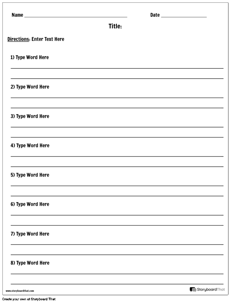 Free Printable Definition Worksheets - Printable Worksheets