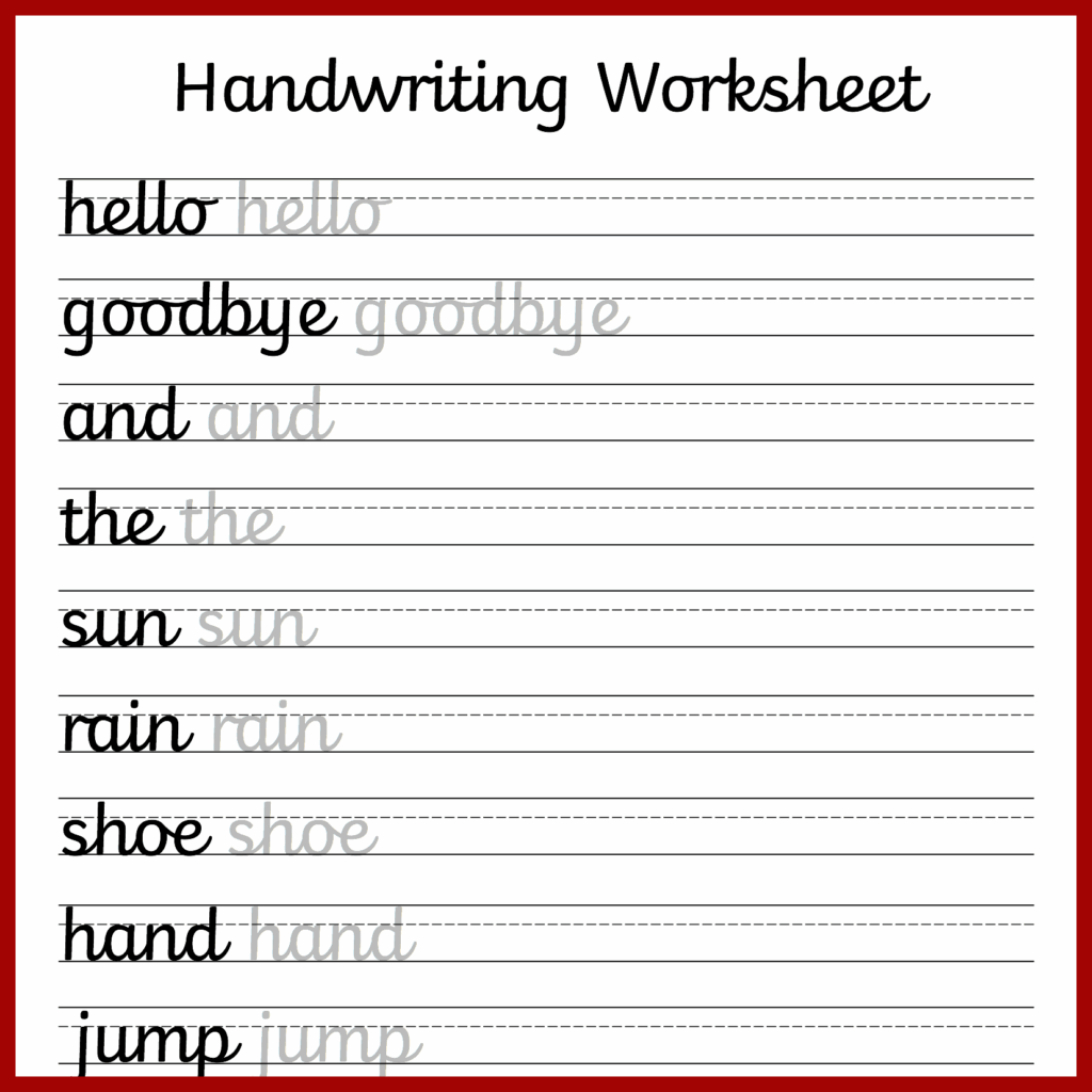 Cursive Worksheets Printable Free - Printable Worksheets