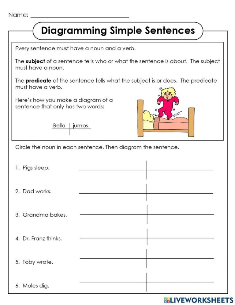 Free Printable Sentence Diagramming Worksheets - Printable Worksheets