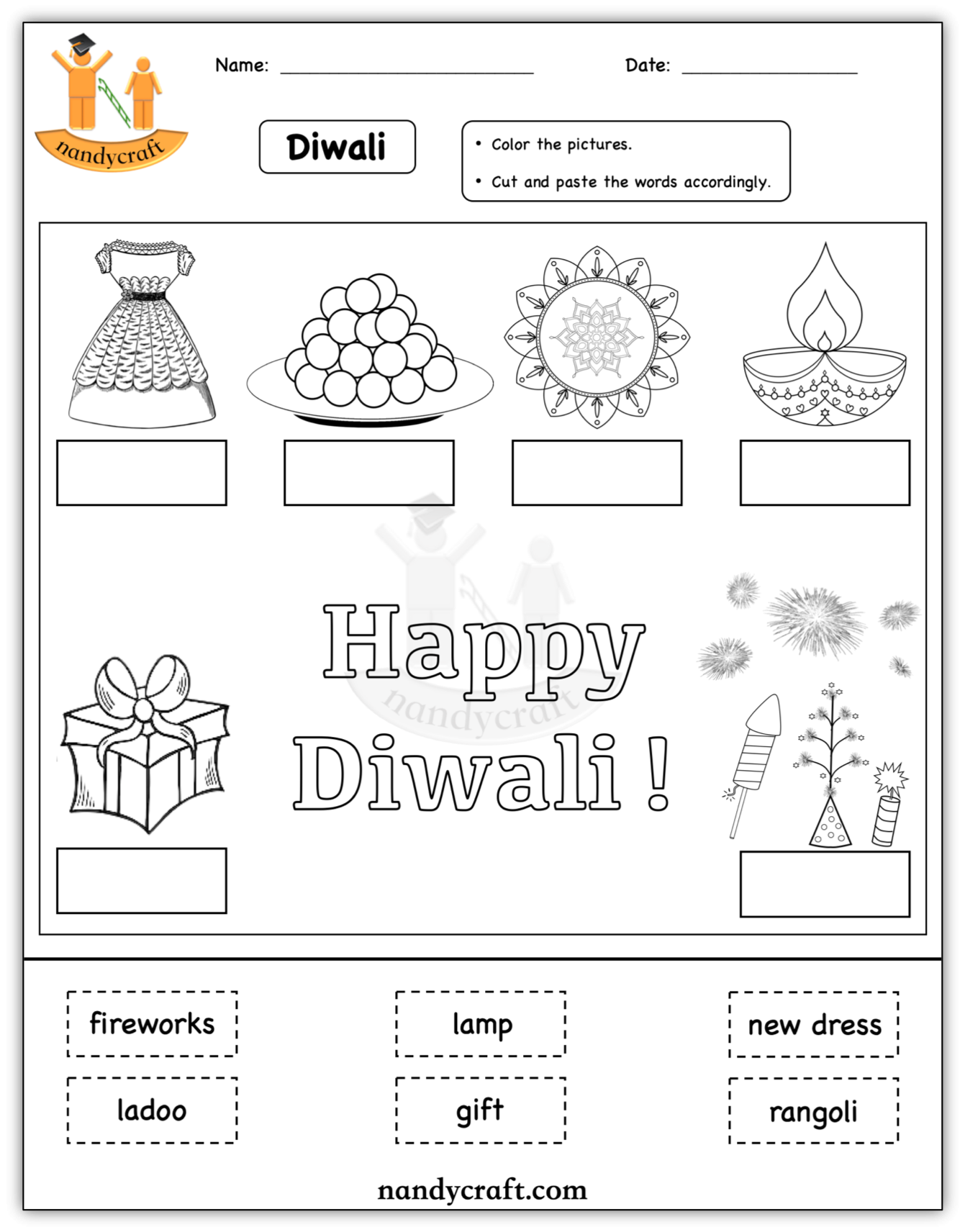 Free Printable Diwali Worksheets - Printable Worksheets