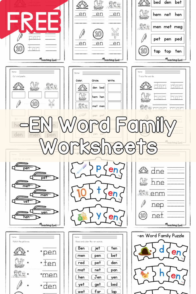 Word Family Free Printable Worksheets - Printable Worksheets
