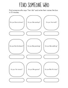 Free Printable Icebreaker Worksheets Pdf - Printable Worksheets
