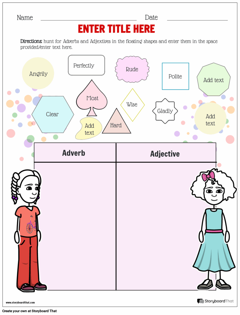 Free Printable Worksheets Adverbs Adjectives - Printable Worksheets