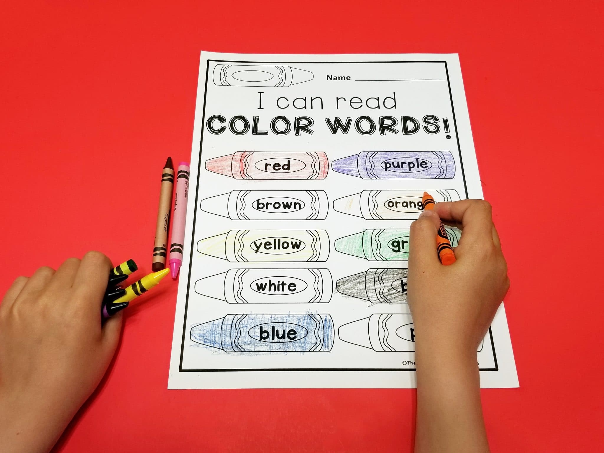 Color Word Worksheet Free Printable - Printable Worksheets