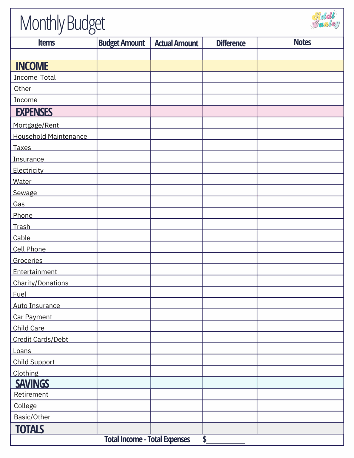 Free Printable Monthly Bills Worksheet - Printable Worksheets