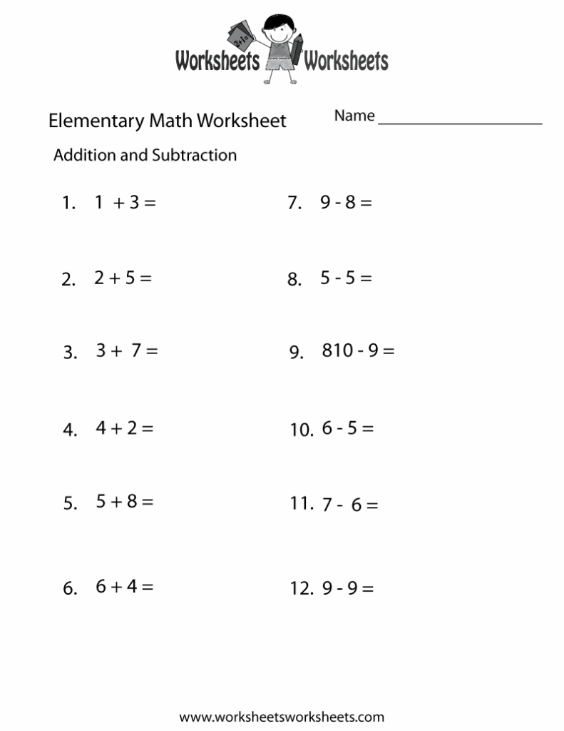 Free Printable Add And Subtract Worksheets - Printable Worksheets