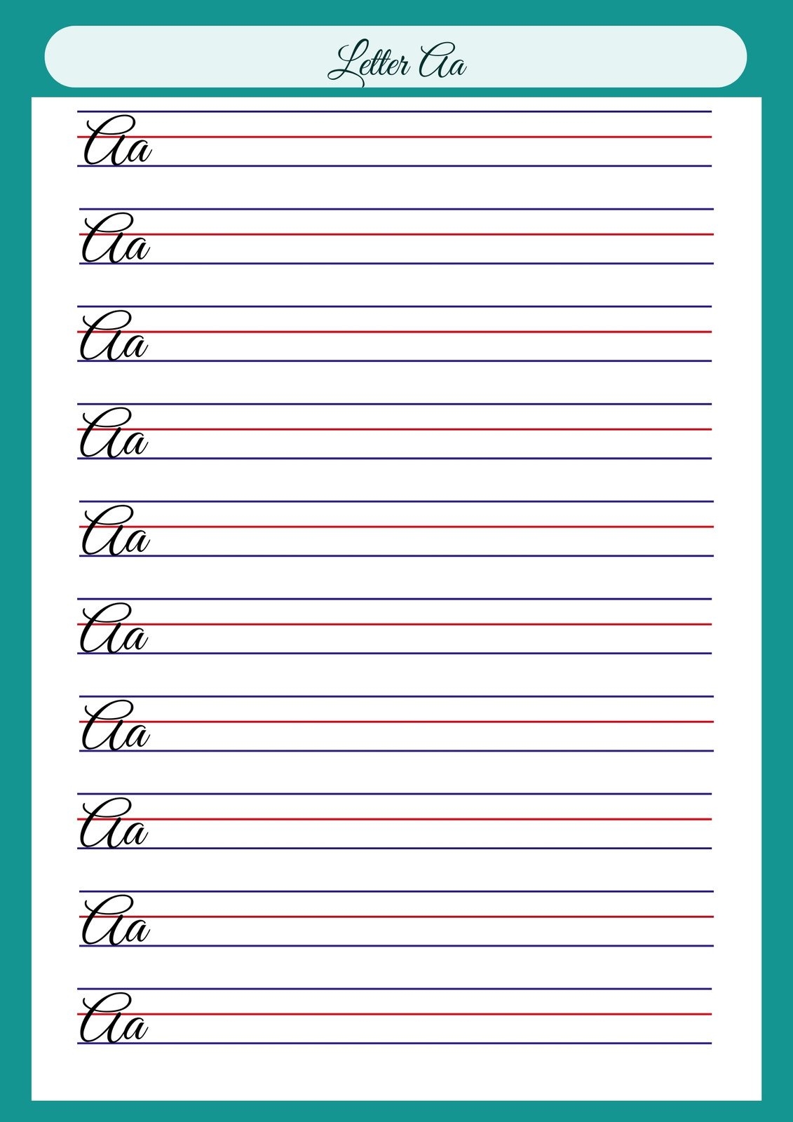 Cursive Writing Worksheets Free Printable - Printable Worksheets