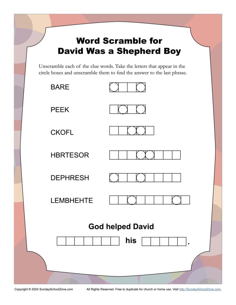 Free Printable David Worksheets For Kids - Printable Worksheets