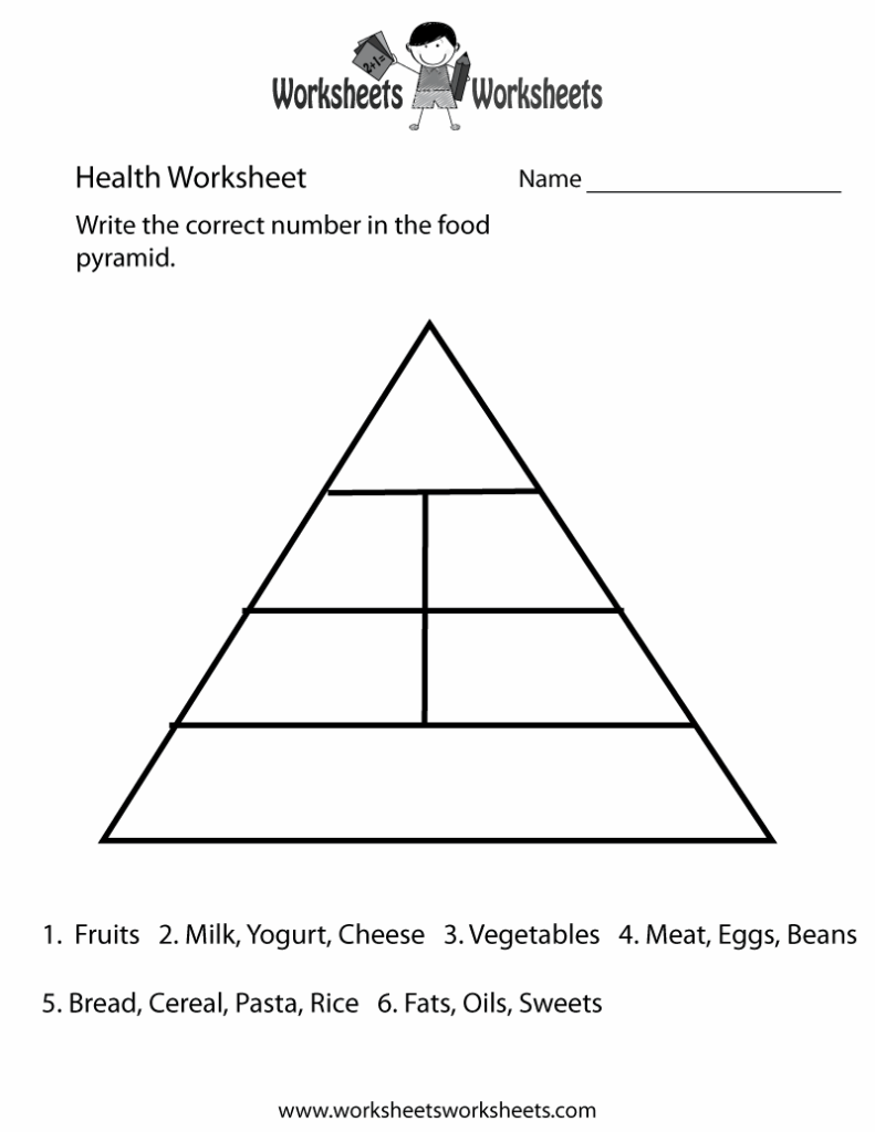Free Printable Food Guide Pyramid Worksheets - Printable Worksheets