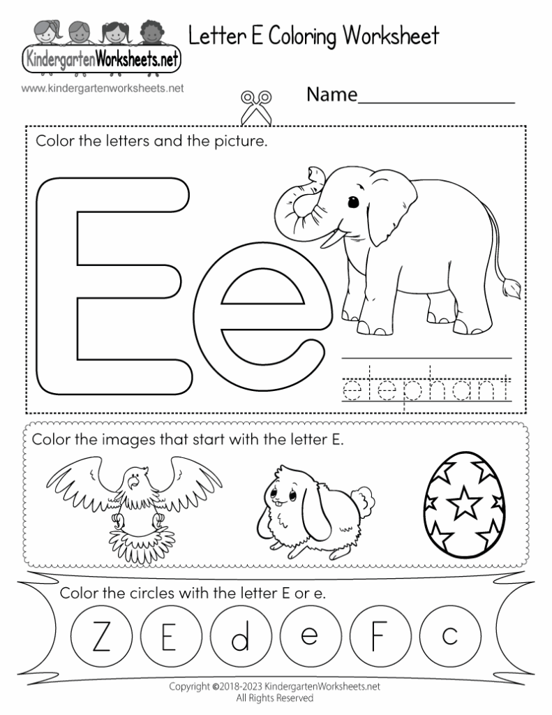 Free Printable Preschool Letter E Worksheets - Printable Worksheets