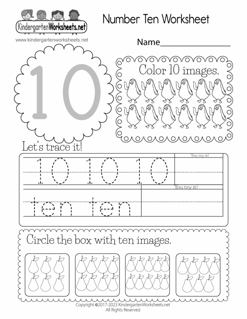 Number 10 Worksheets Free Printable - Printable Worksheets
