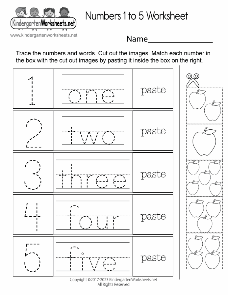 Free Printable Numbers 1-5 Worksheets - Printable Worksheets