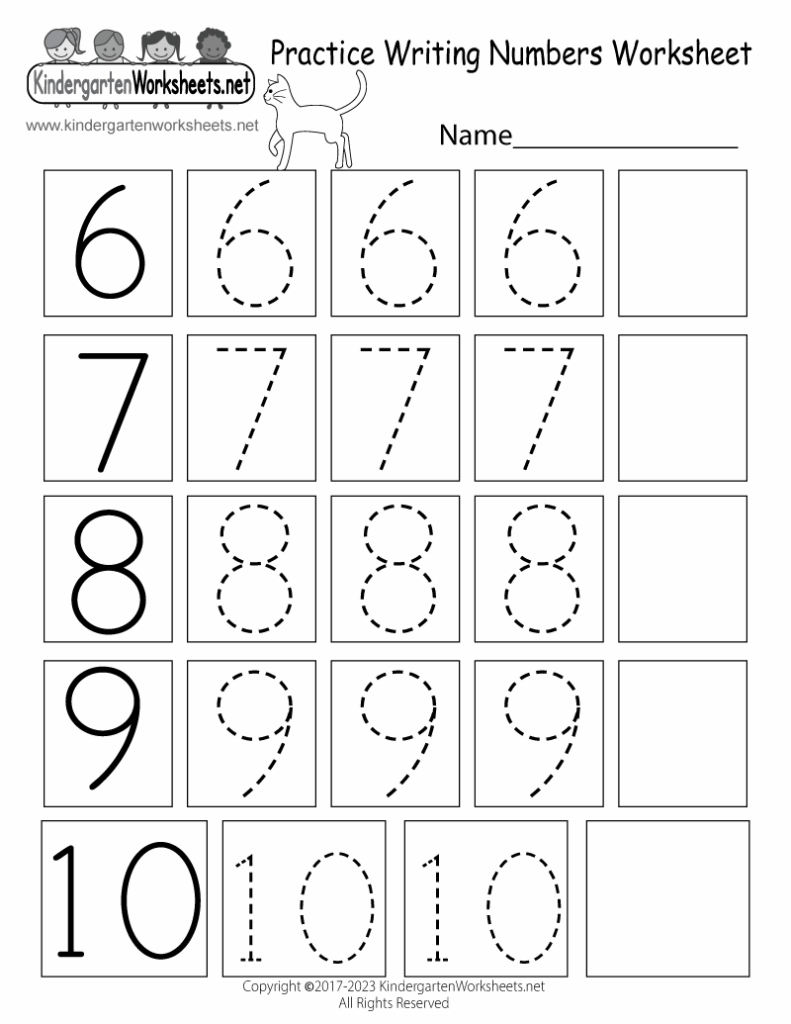 Writing Numbers Free Printable Worksheets - Printable Worksheets