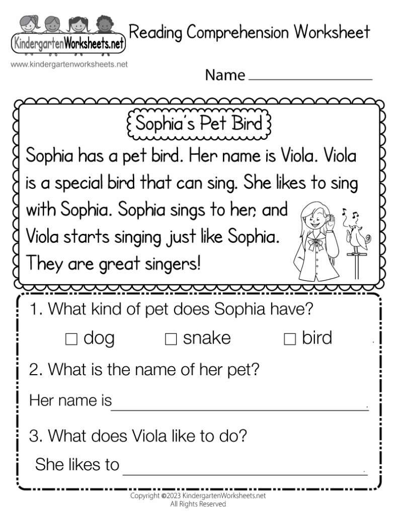 Free Printable Reading Skills Worksheets - Printable Worksheets