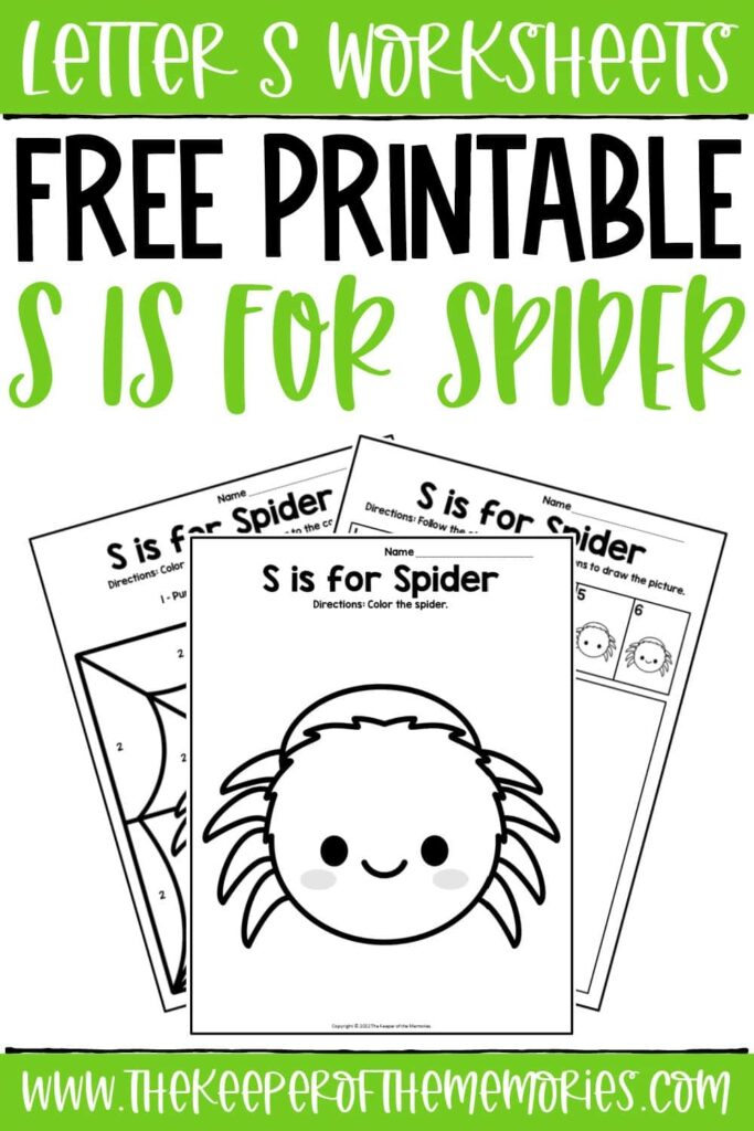 Free Printable Spider Worksheets - Printable Worksheets