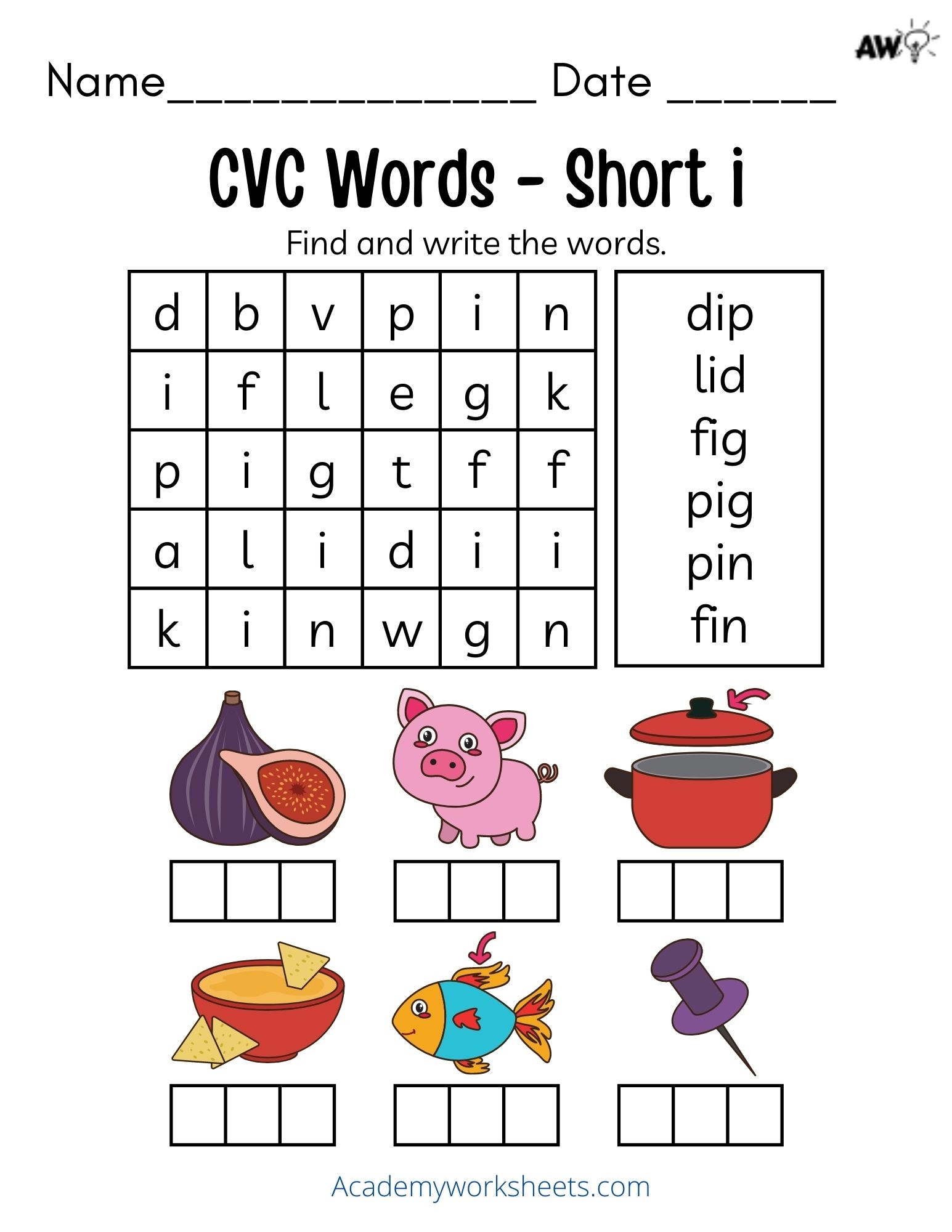 Free Printable Short Vowels Worksheets - Printable Worksheets