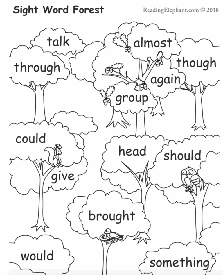 Free Printable Basic Sight Word Worksheets - Printable Worksheets