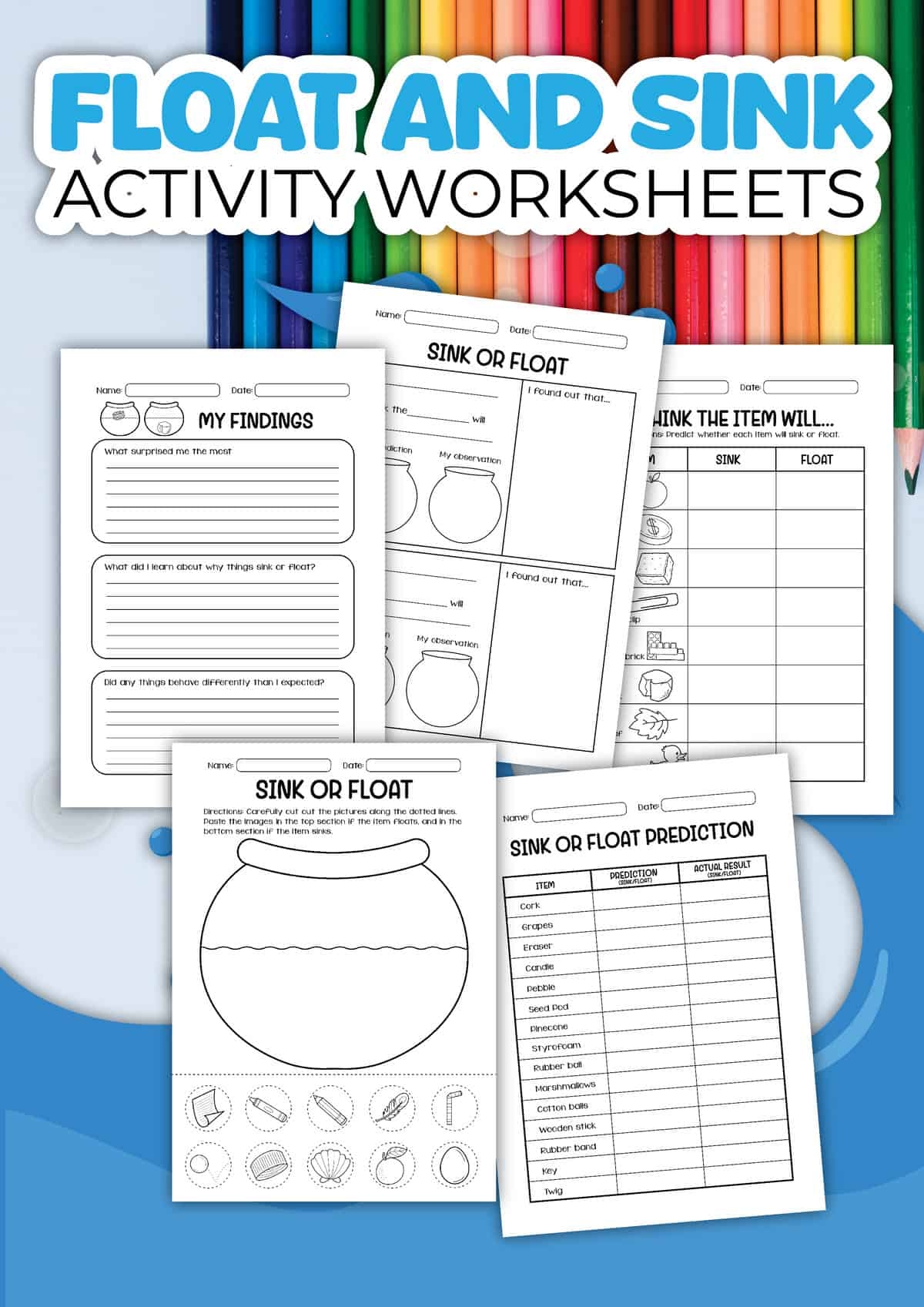 Free Printable Sink Or Float Worksheets - Printable Worksheets