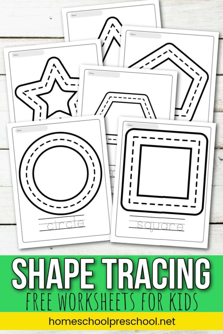 Shapes Trace Worksheets Free Printable - Printable Worksheets