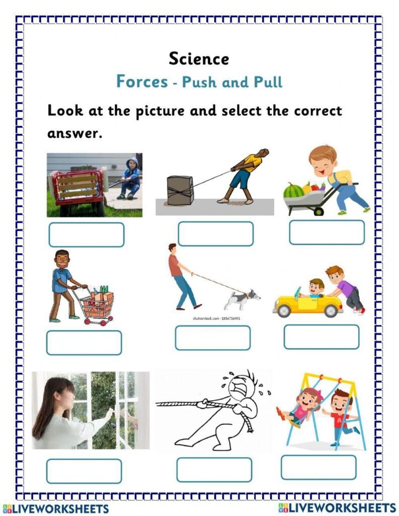 Free Printable Push And Pull Worksheets - Printable Worksheets