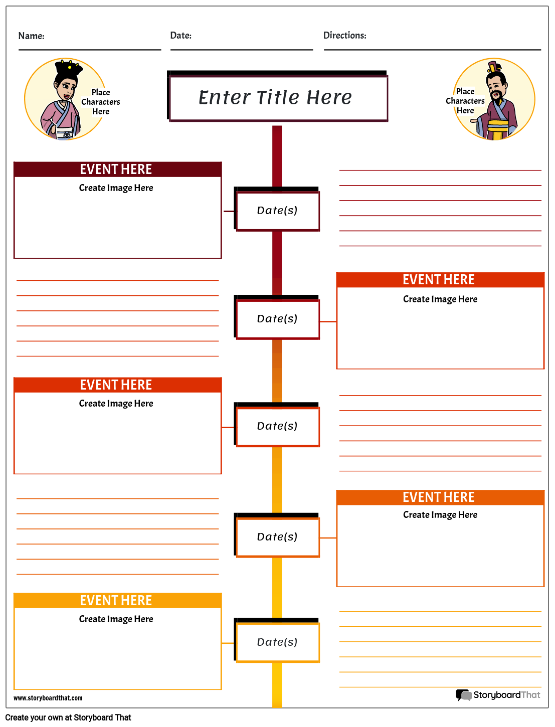 Free Printable Timeline Worksheets - Printable Worksheets