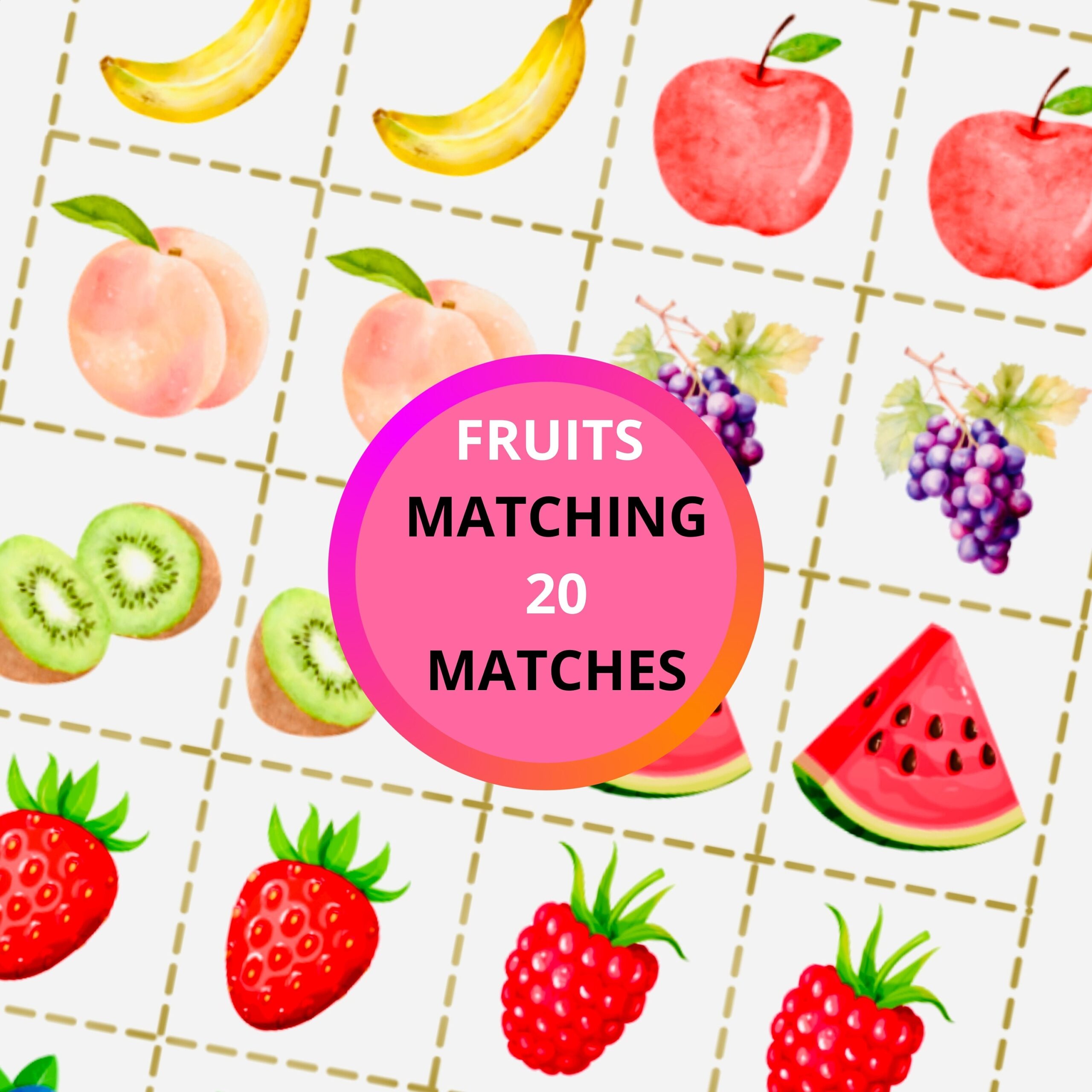 Free Printable Fruits Matching Worksheet - Printable Worksheets
