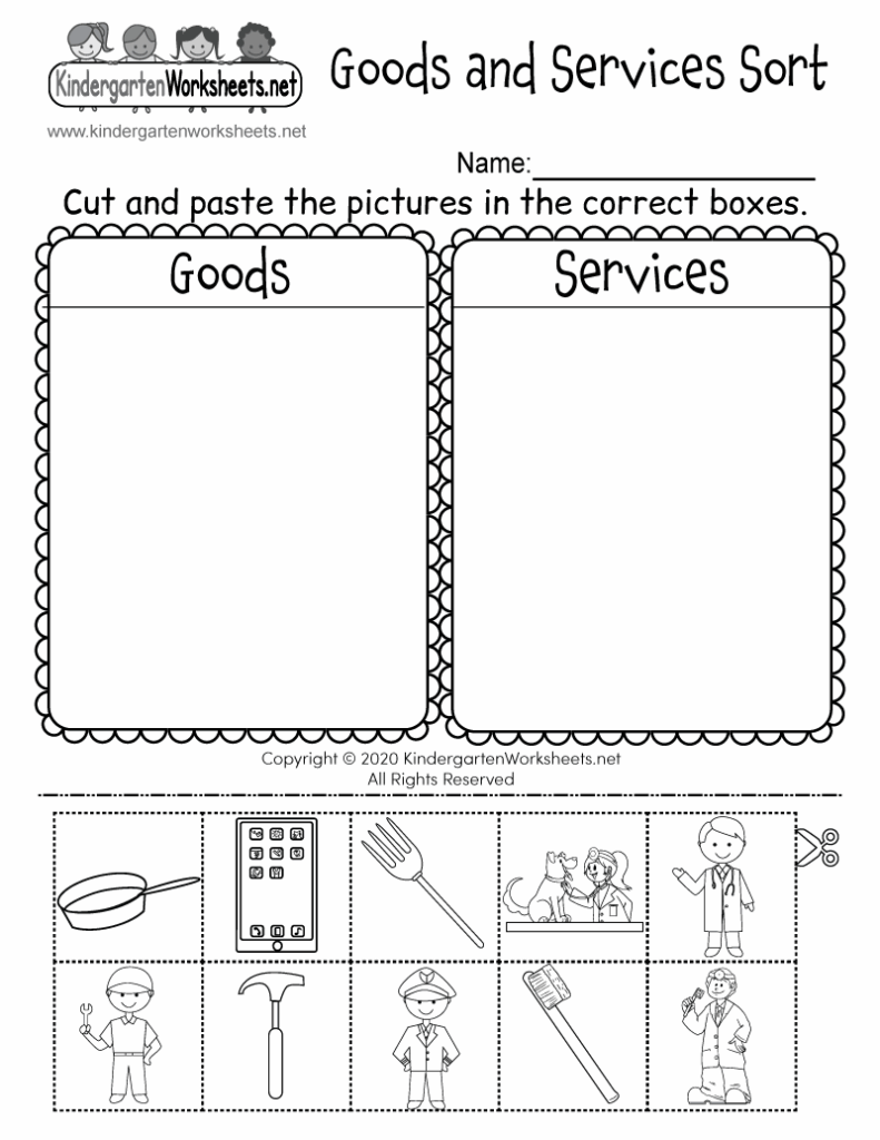 Free Printable Goods And Service Worksheet - Printable Worksheets