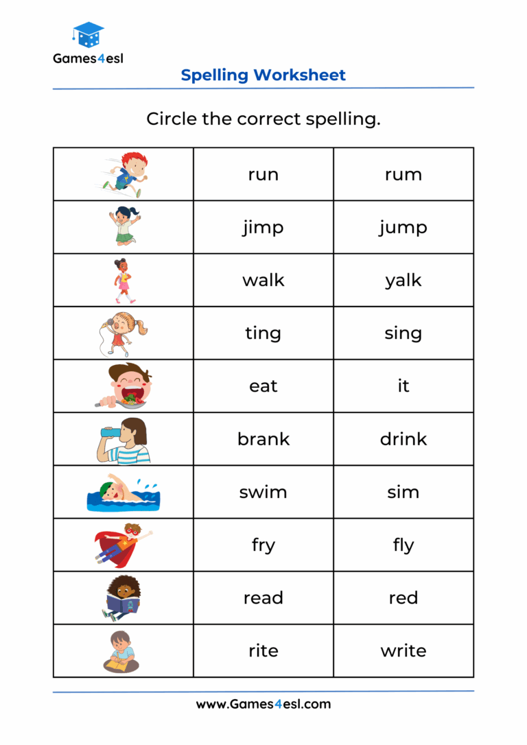1st Grade Spelling Worksheets Free Printables - Printable Worksheets