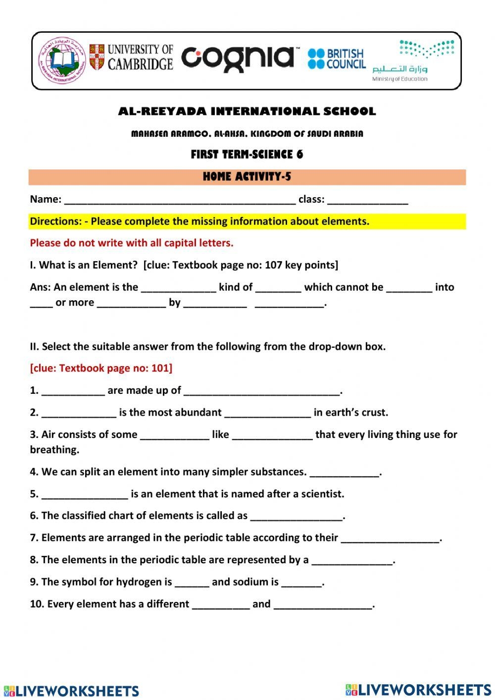 Grade 6 Science Free Printable Worksheets - Printable Worksheets