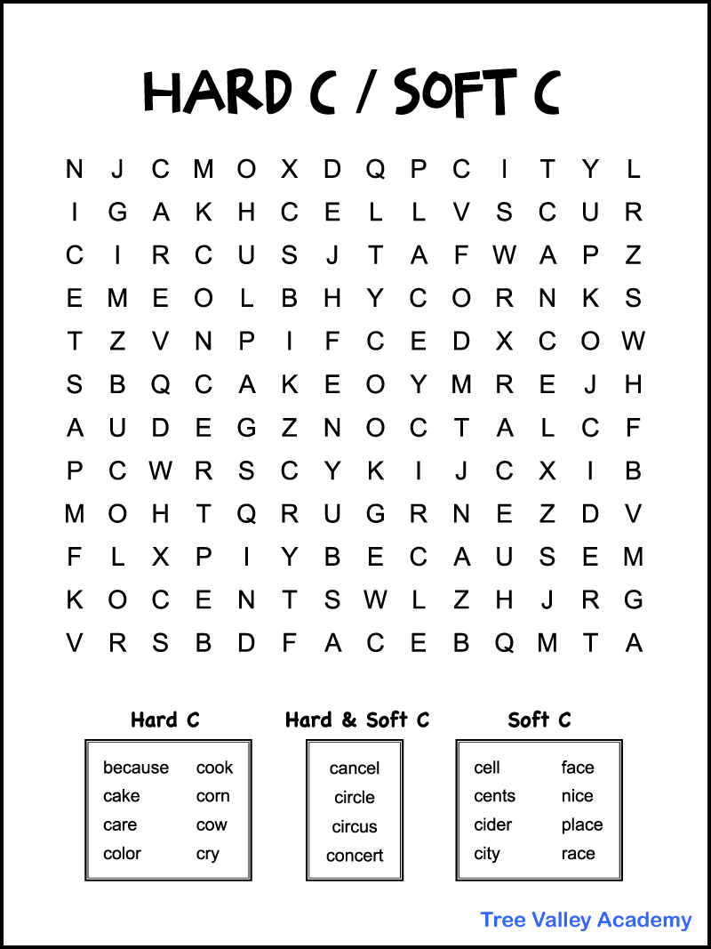 Free Printable Soft C Worksheets - Printable Worksheets