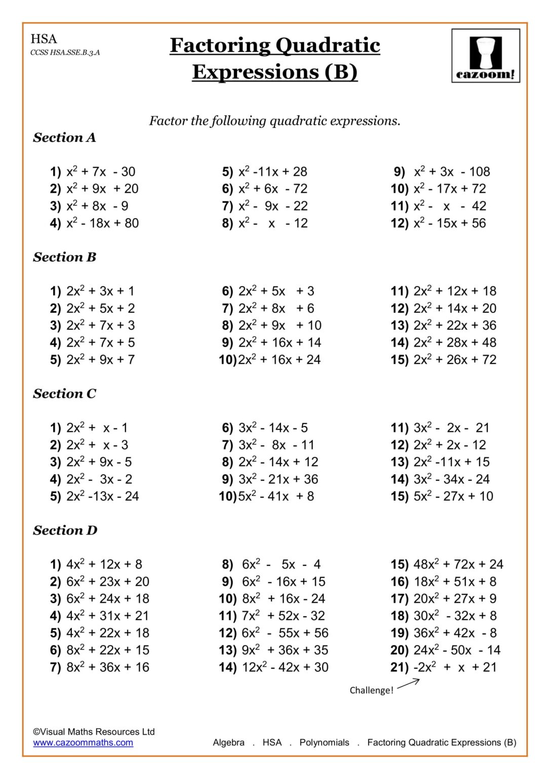 Free Printable High School Math Worksheets - Printable Worksheets