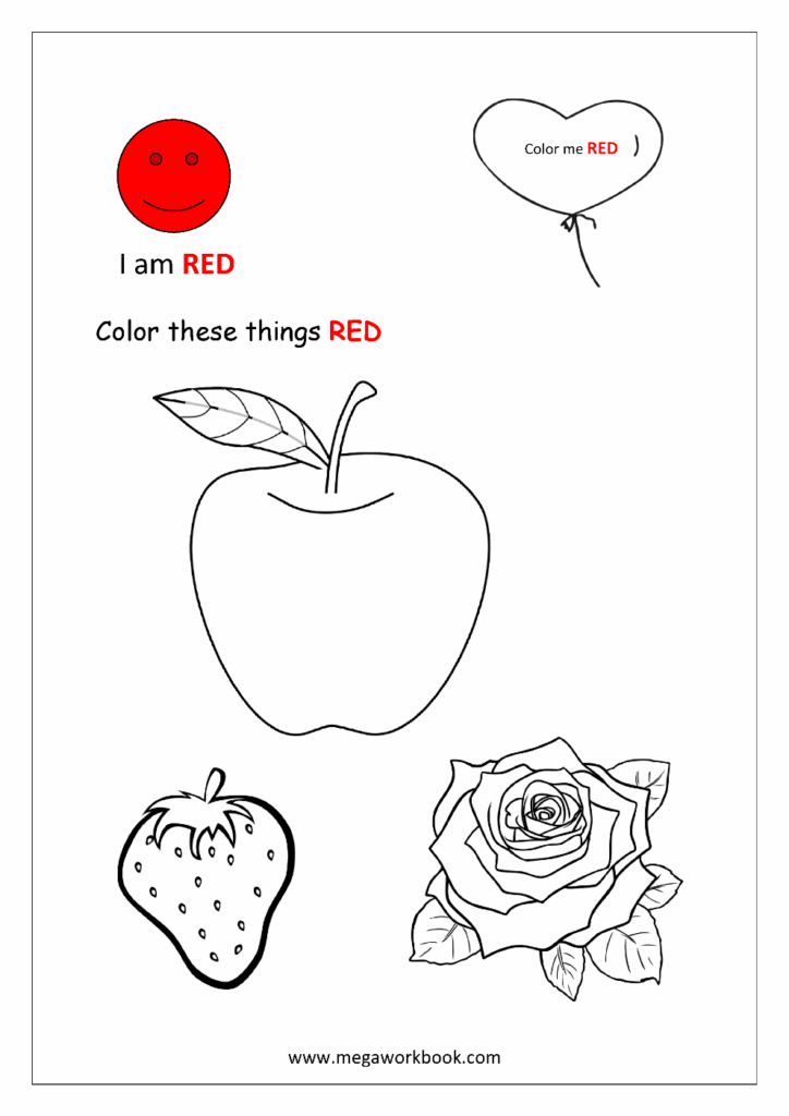 Free Printable Color Red Worksheets - Printable Worksheets