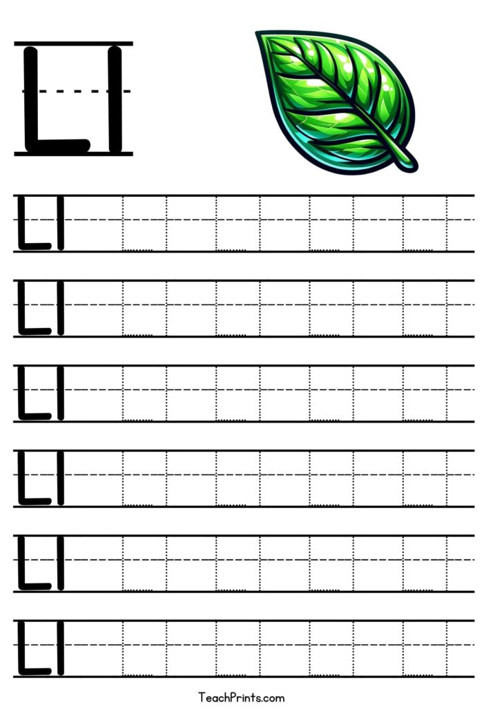 Free Printable Letter L Tracing Worksheets - Printable Worksheets