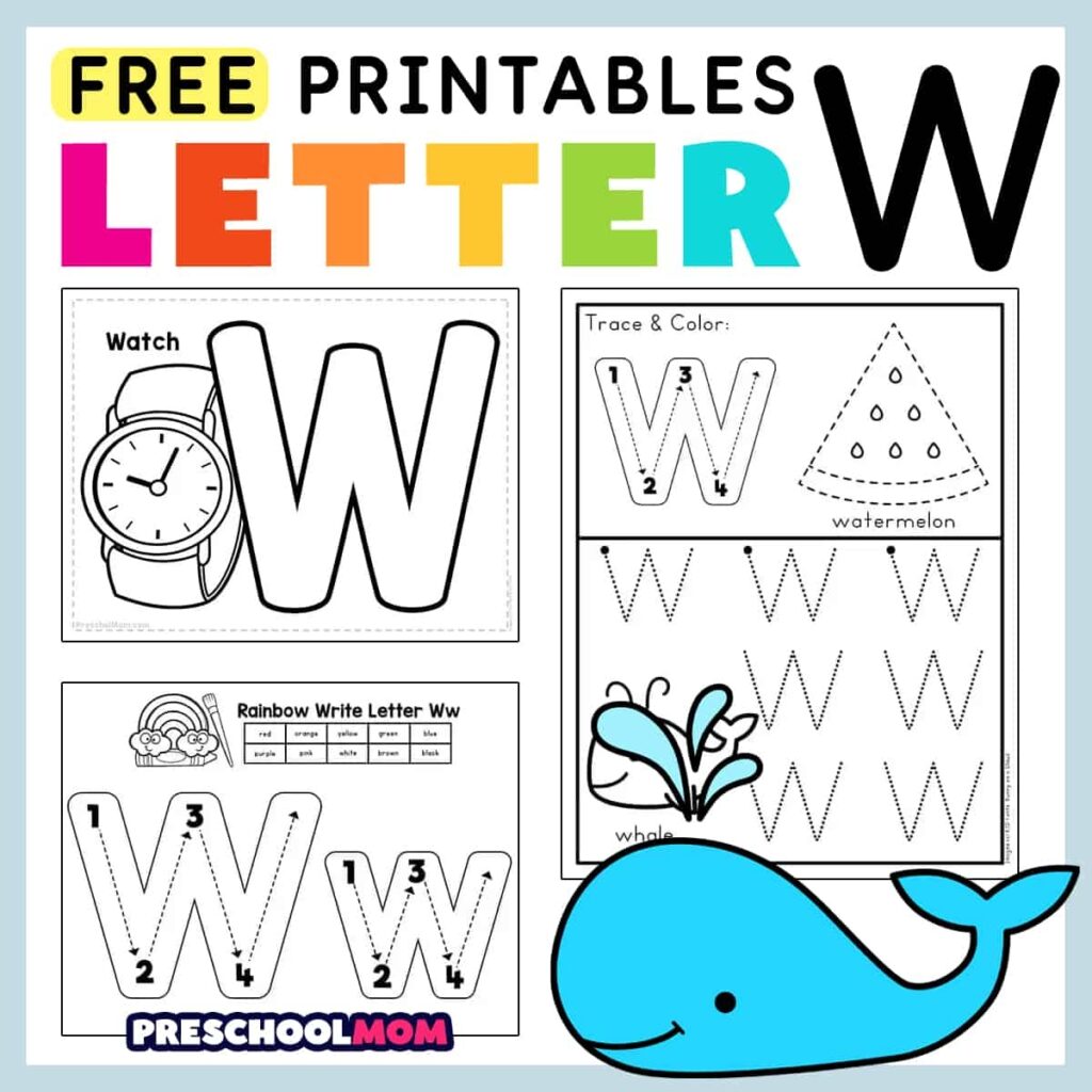 Free Printable Letter W Worksheets Preschool - Printable Worksheets