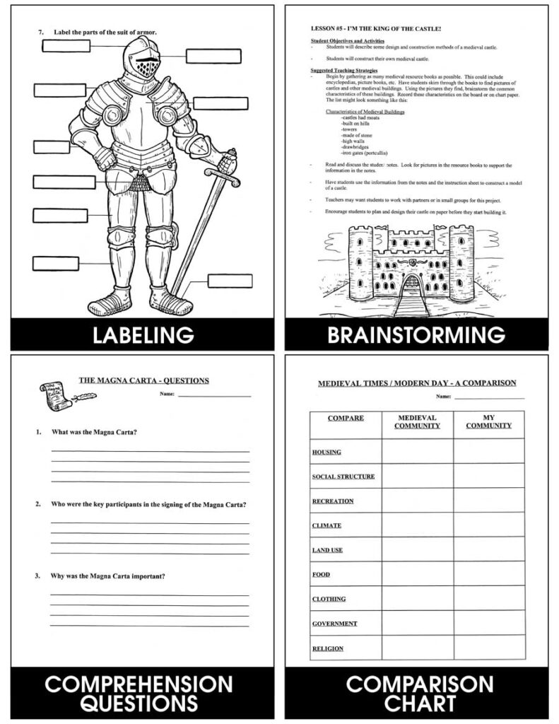 Free Printable Medieval Times Worksheets - Printable Worksheets