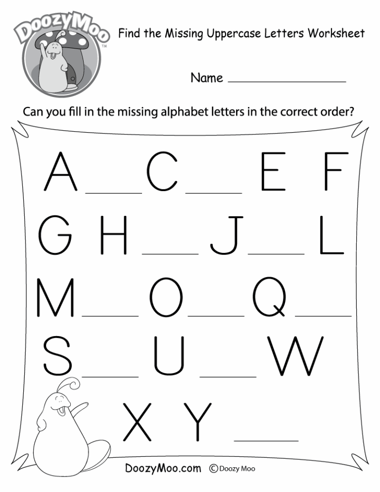 Free Printable Missing Alphabet Worksheets - Printable Worksheets