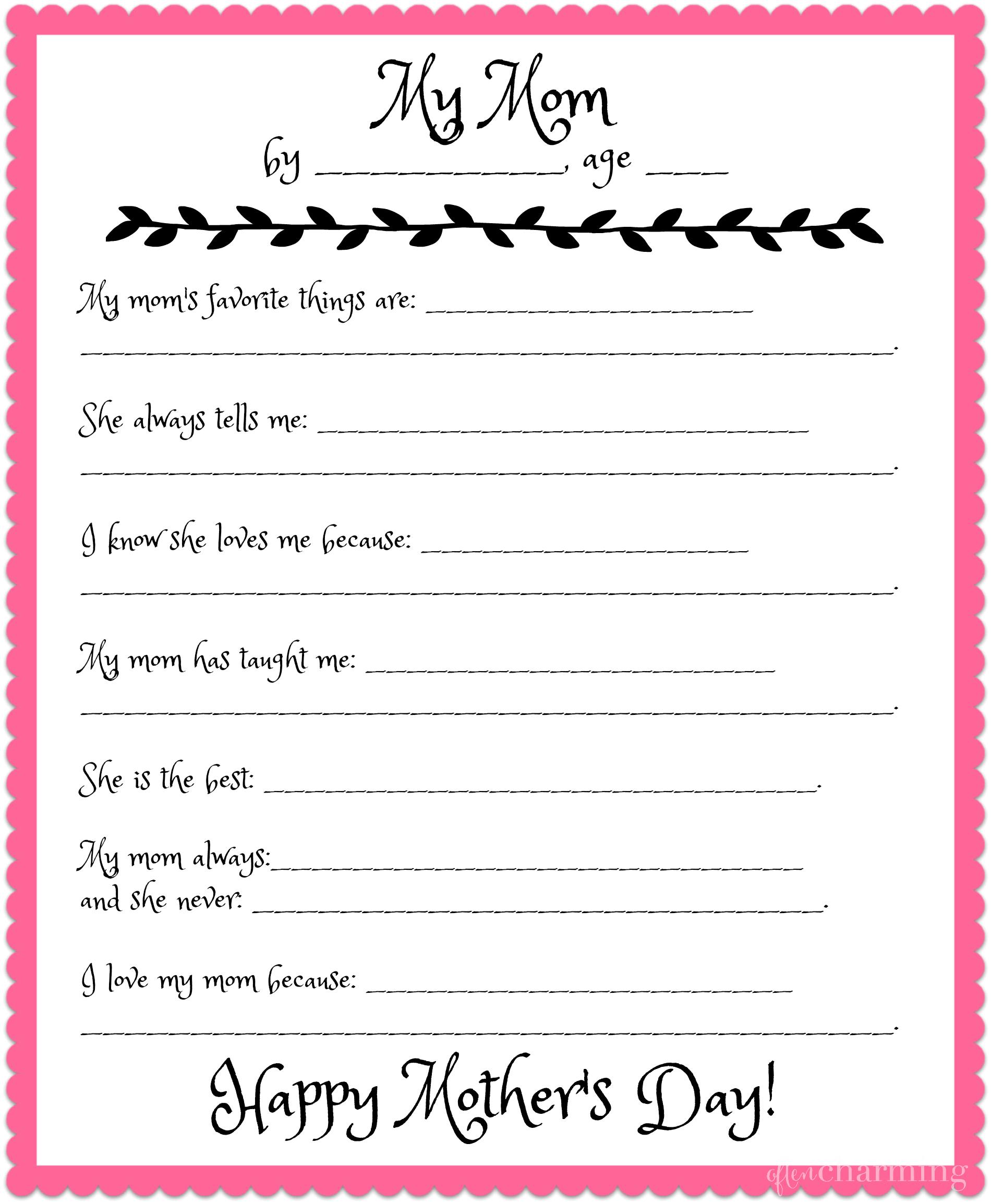 Mother’s Day Worksheets Free Printable - Printable Worksheets