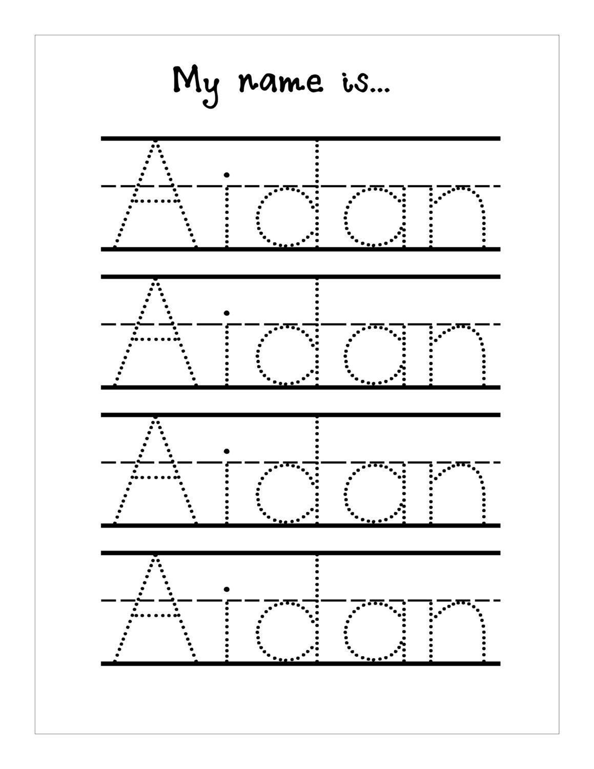 Name Tracing Worksheet Free Printable - Printable Worksheets