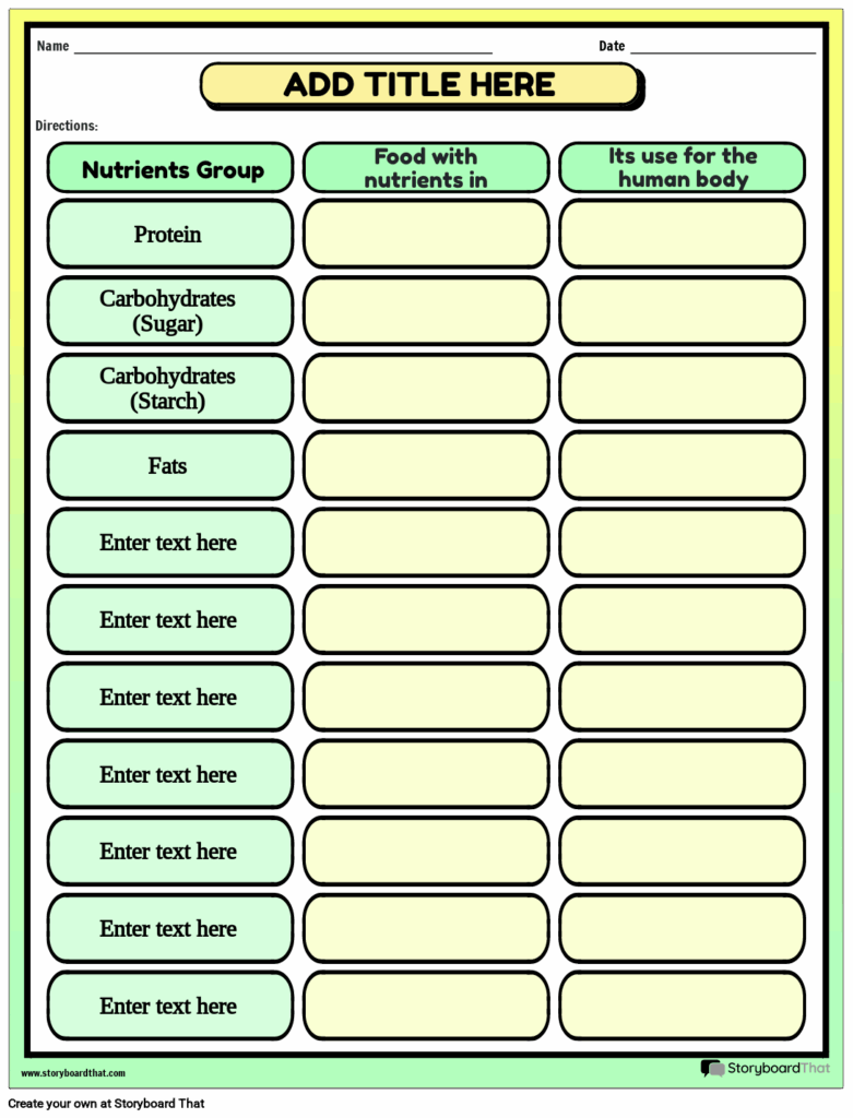 Free Printable Nutrition Worksheets For College - Printable Worksheets