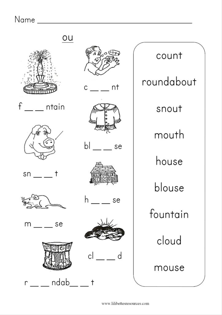 Free Printable Ou Sound Worksheets - Printable Worksheets