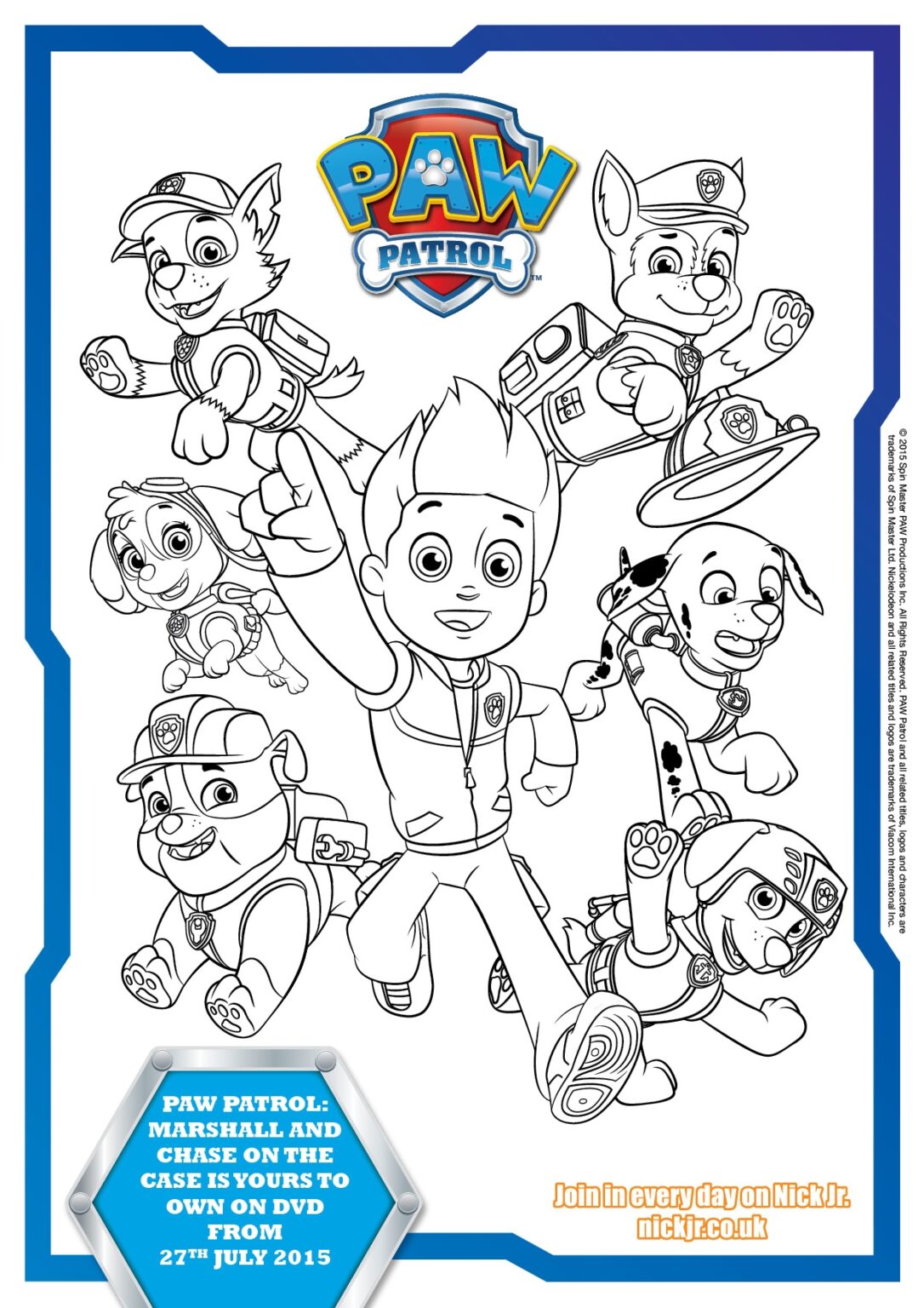 Free Printable Paw Patrol Worksheets - Printable Worksheets