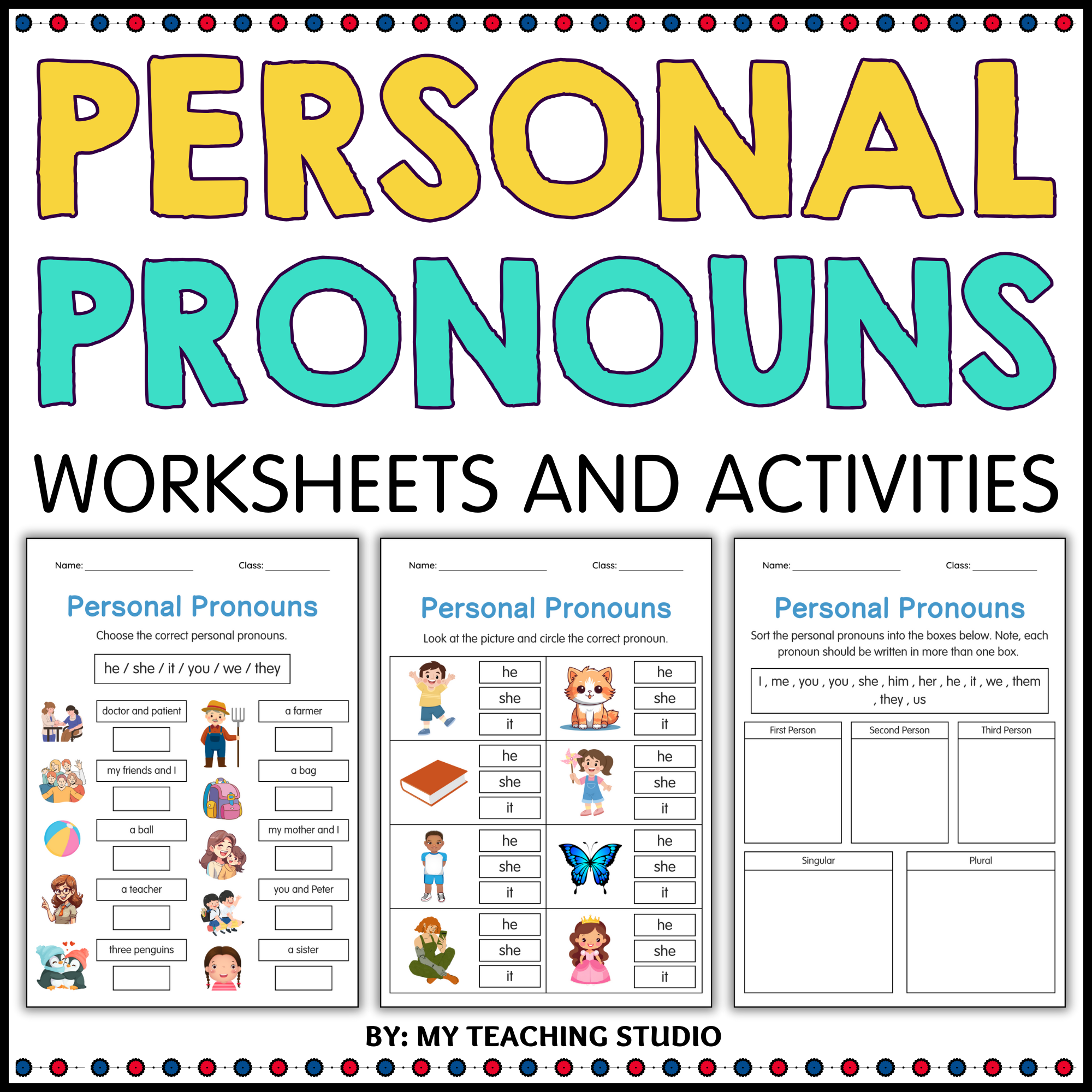Free Printable Personal Pronouns Worksheets - Printable Worksheets